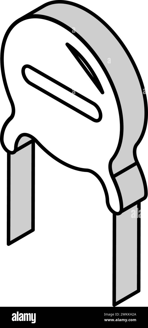 ceramic capacitor electronic component isometric icon vector ...