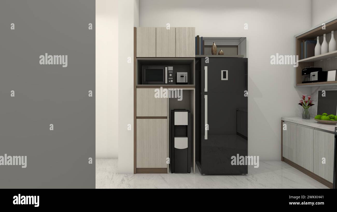Modern Storage Cabinet Design for Dispenser and Refrigerator Stock ...