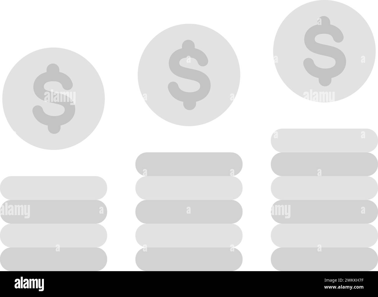 Coins icon vector image Stock Vector Image & Art - Alamy