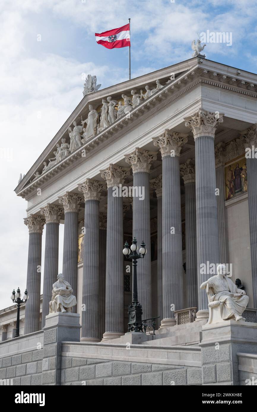 Austrian parliament building in Vienna Stock Photo - Alamy