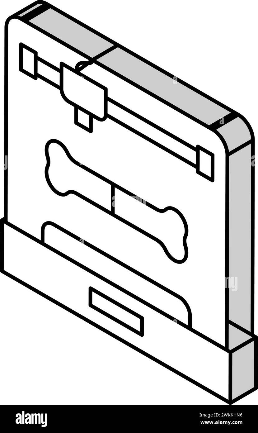 3d printed bones future technology isometric icon vector illustration ...