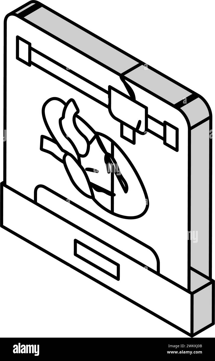 3d printed human organ future technology isometric icon vector ...