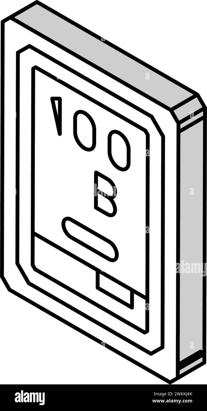 100 terabyte hard drive future technology isometric icon vector ...
