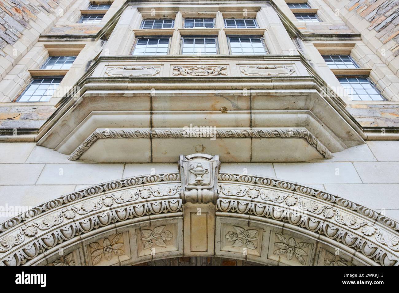 Grand Stone Archway of University of Michigan Law Quad Stock Photo - Alamy
