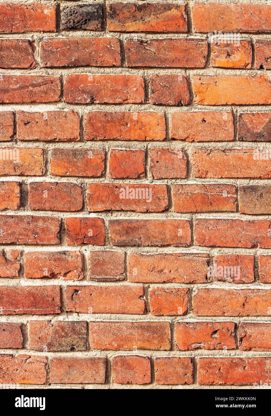 Texture of old vintage red brick wall. Close up Stock Photo - Alamy