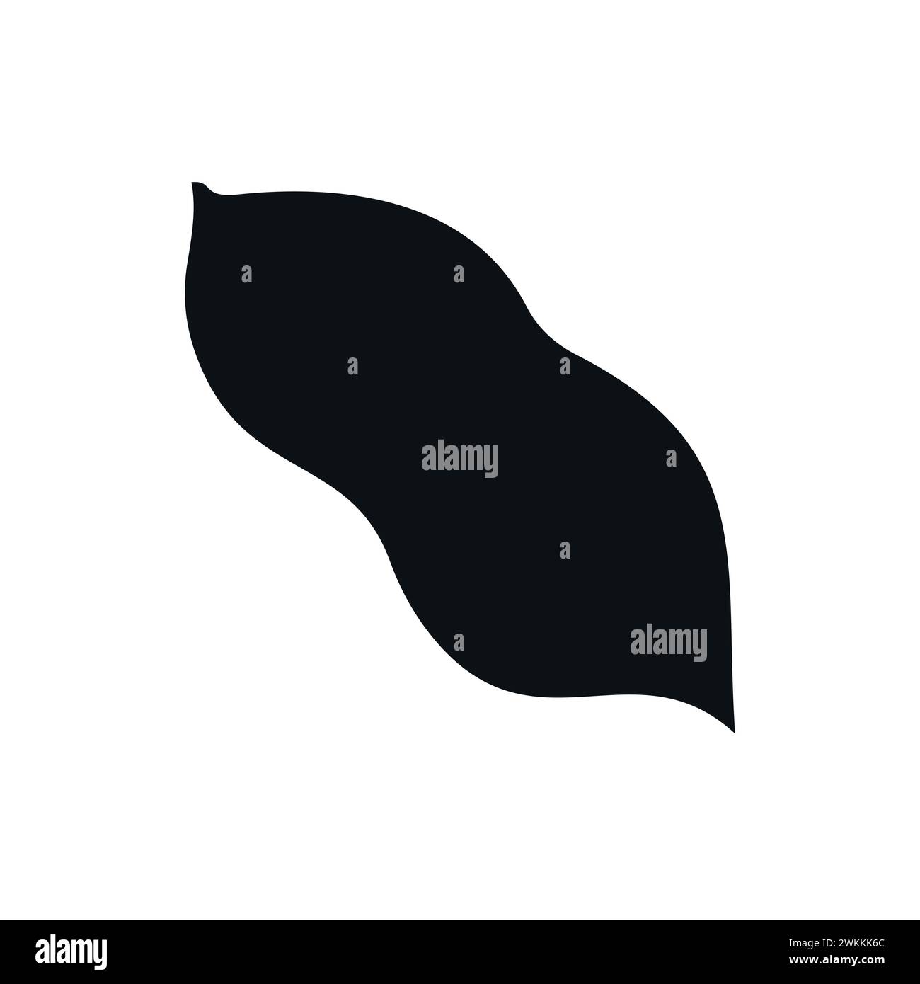 Vector hand drawn peanut nut silhouette isolated on white background ...