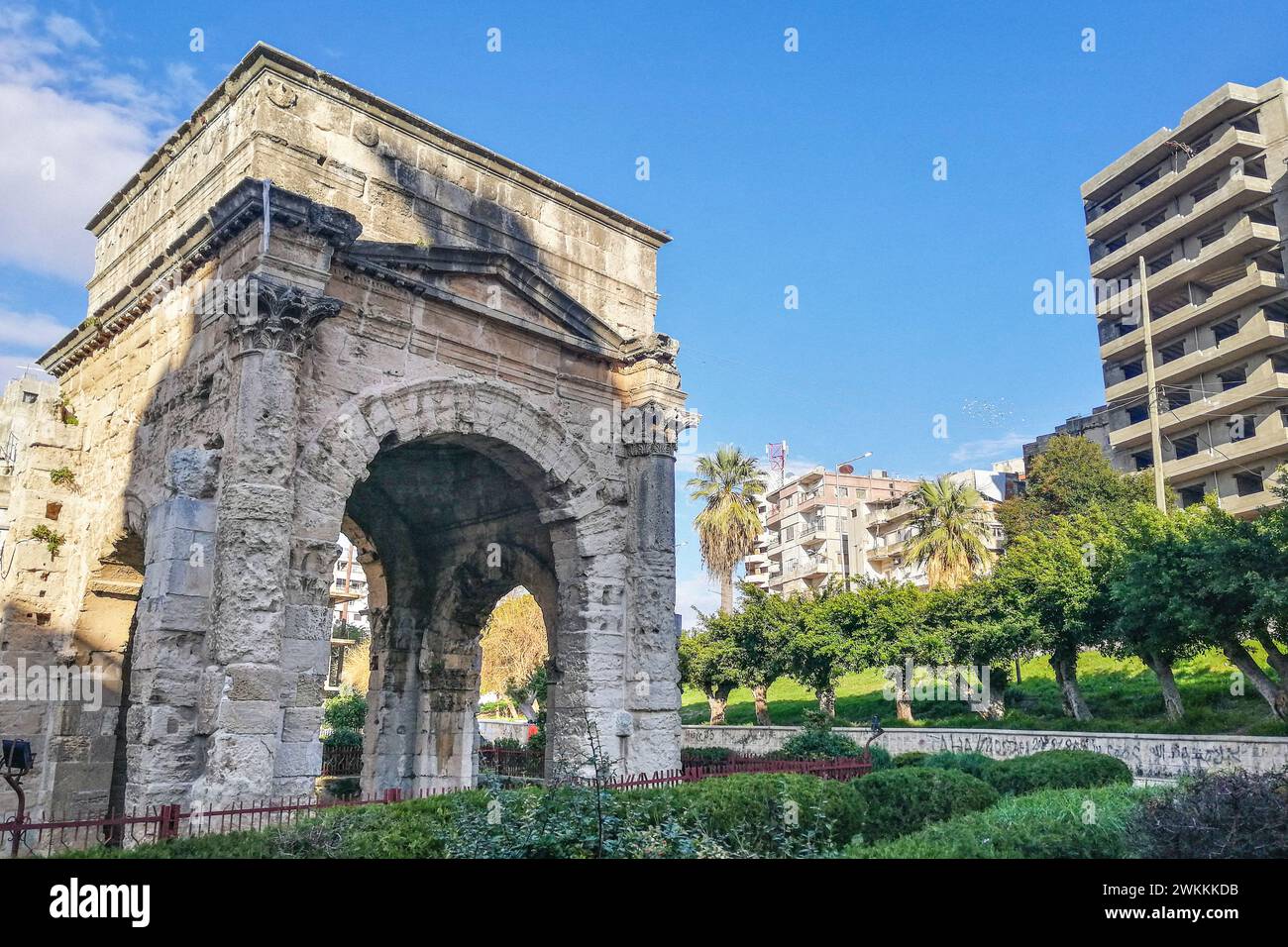 Syria, Latakia, arch of Triumph Stock Photo - Alamy