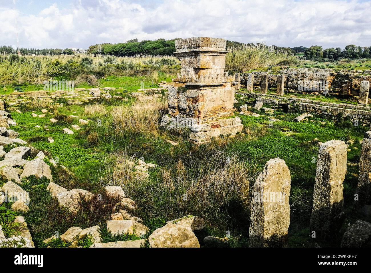 Syria, Amrit, Remains Temple in the Phoenician Ruins Stock Photo - Alamy