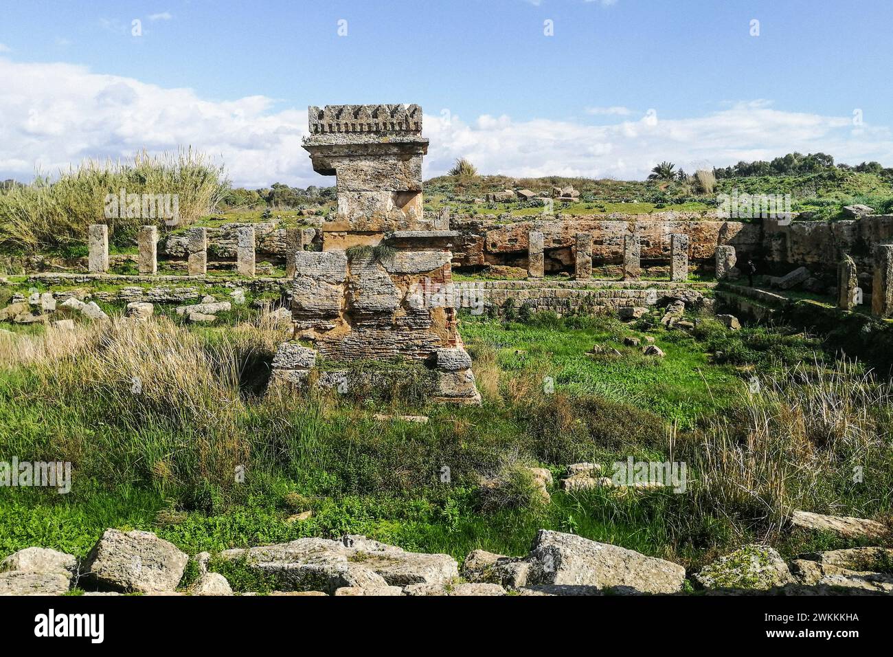 Syria, Amrit, Remains Temple in the Phoenician Ruins Stock Photo - Alamy