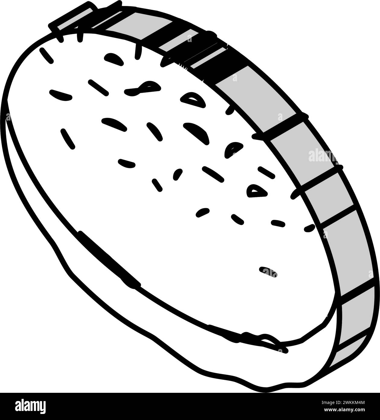 Spinach Bun Food Meal Isometric Icon Vector Illustration Stock Vector Image And Art Alamy