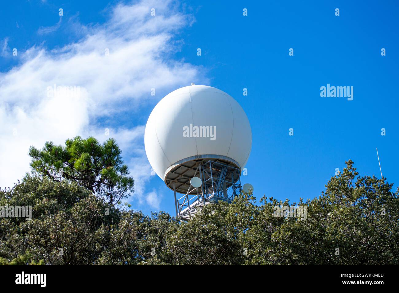 Communication antennas on Mount Mijas, Malaga, Spain Stock Photo - Alamy