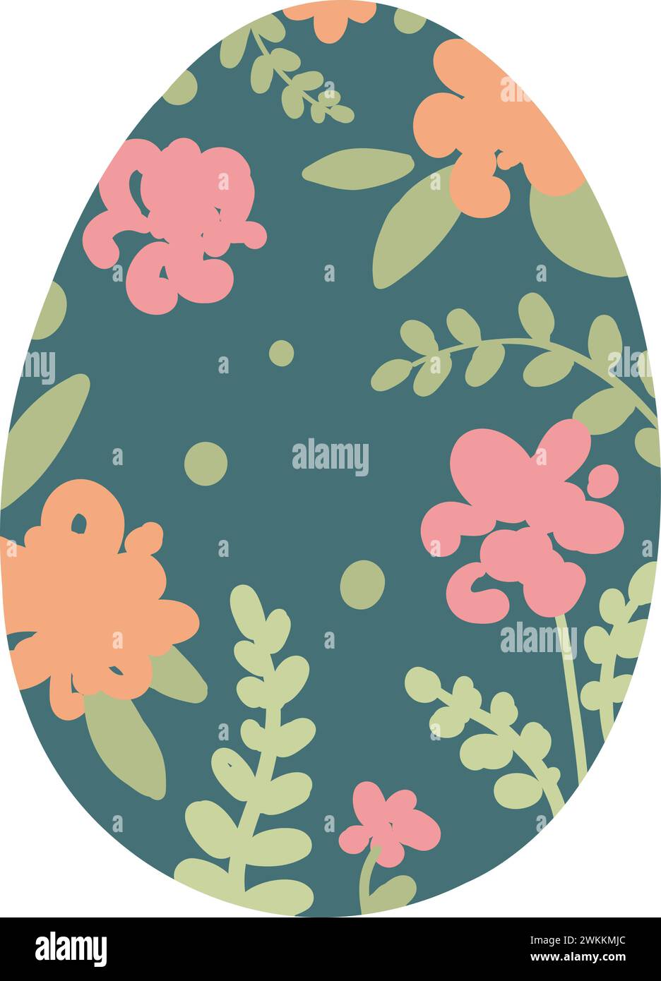 Happy Easter vector card colorful egg. Design of Spring greeting card ...