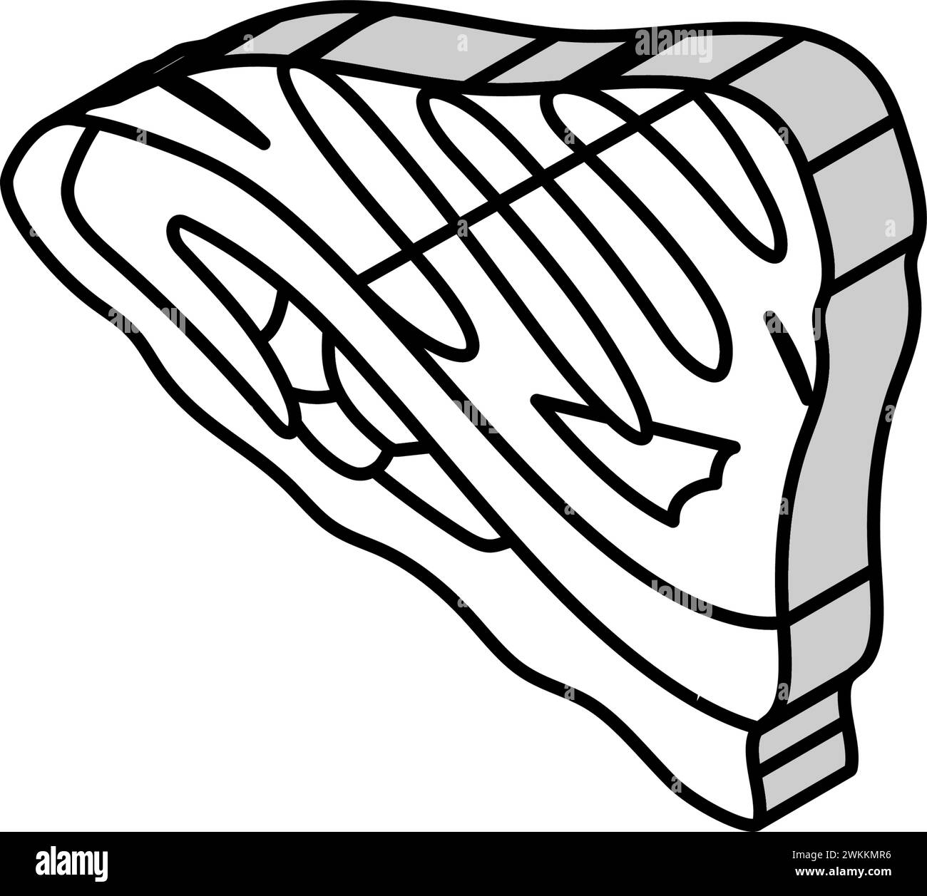 apple turnover sweet food isometric icon vector illustration Stock ...