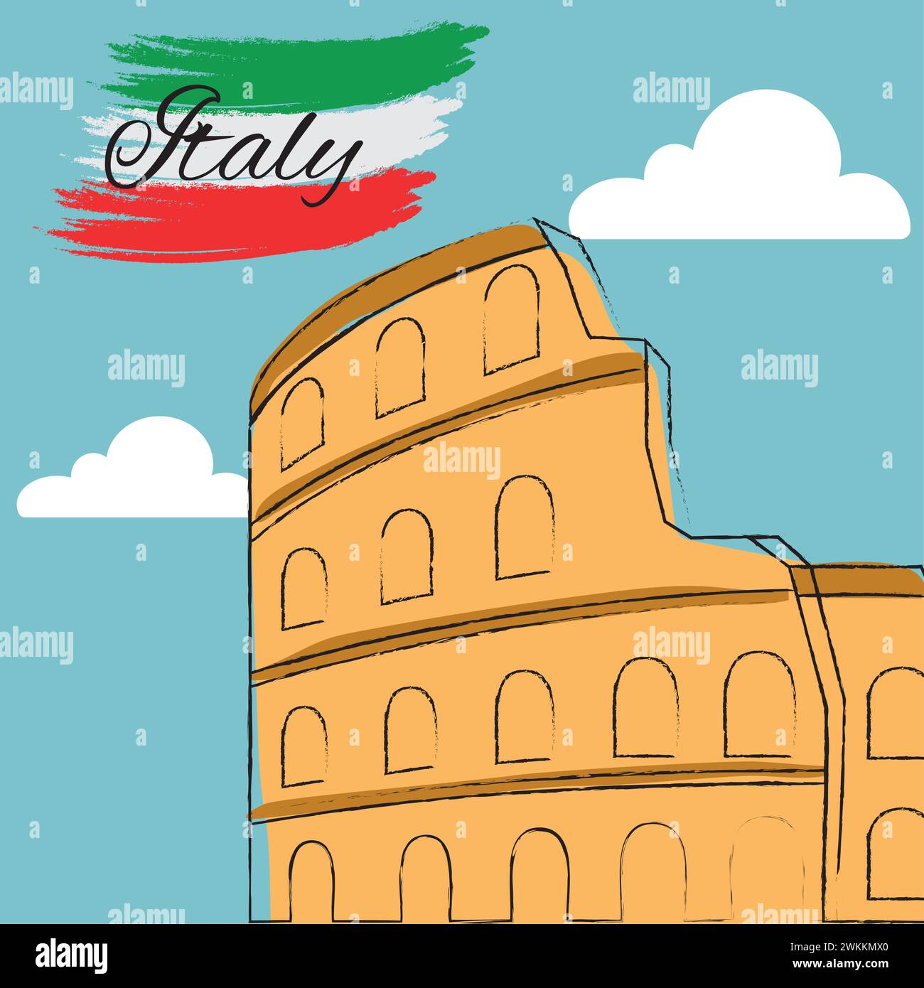 Woman rome summer Stock Vector Images - Alamy