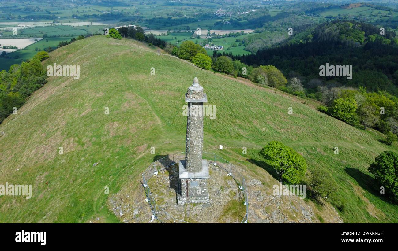 The beautiful tourist hotspot of Rodneys Pillar in Powys, Wales, on the ...