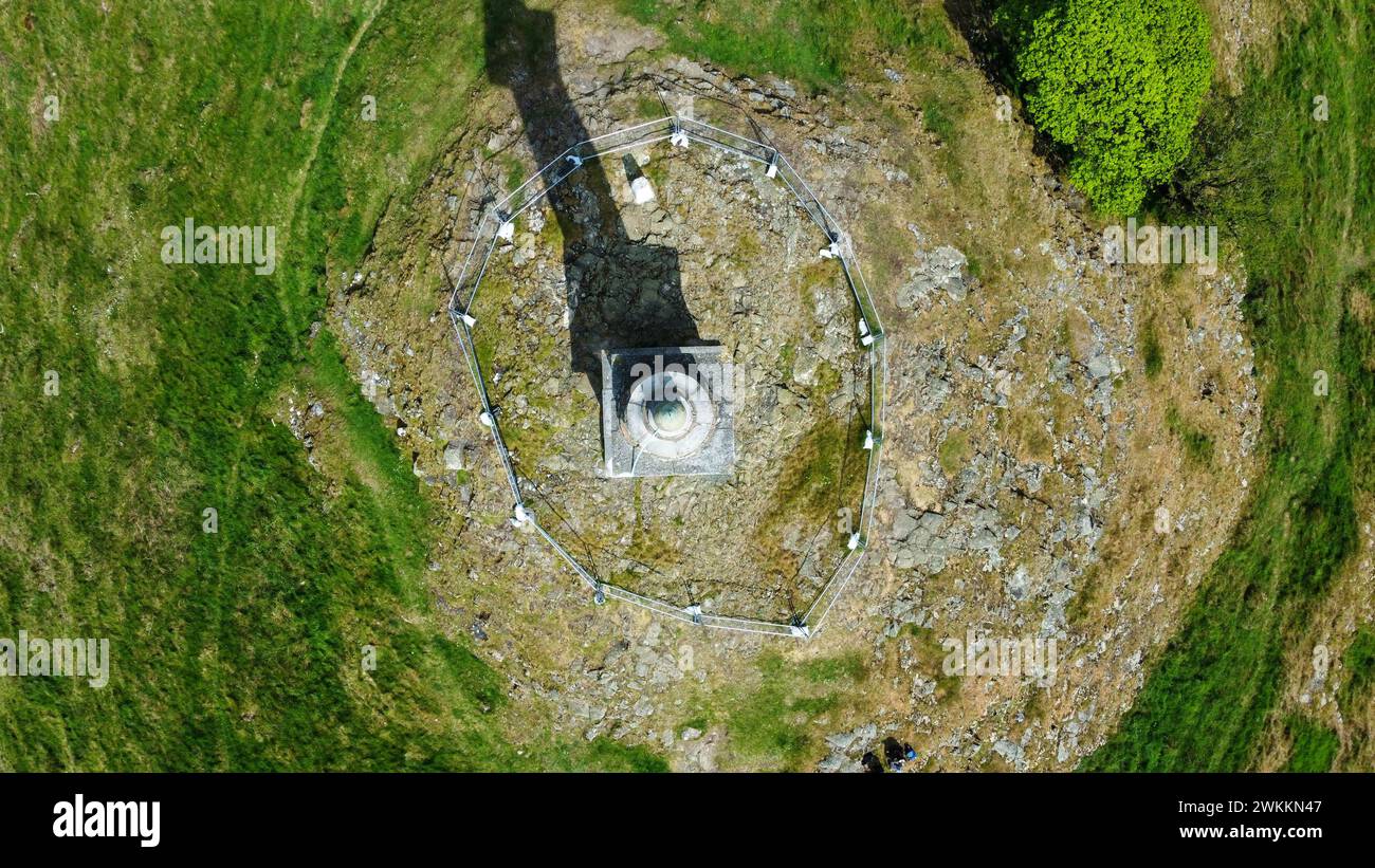 The beautiful tourist hotspot of Rodneys Pillar in Powys, Wales, on the ...
