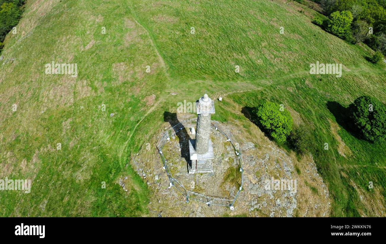The beautiful tourist hotspot of Rodneys Pillar in Powys, Wales, on the ...