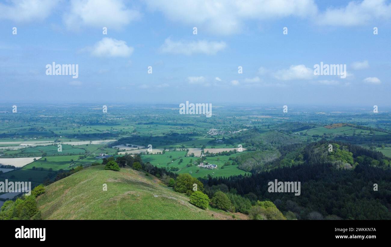 The beautiful tourist hotspot of Rodneys Pillar in Powys, Wales, on the ...