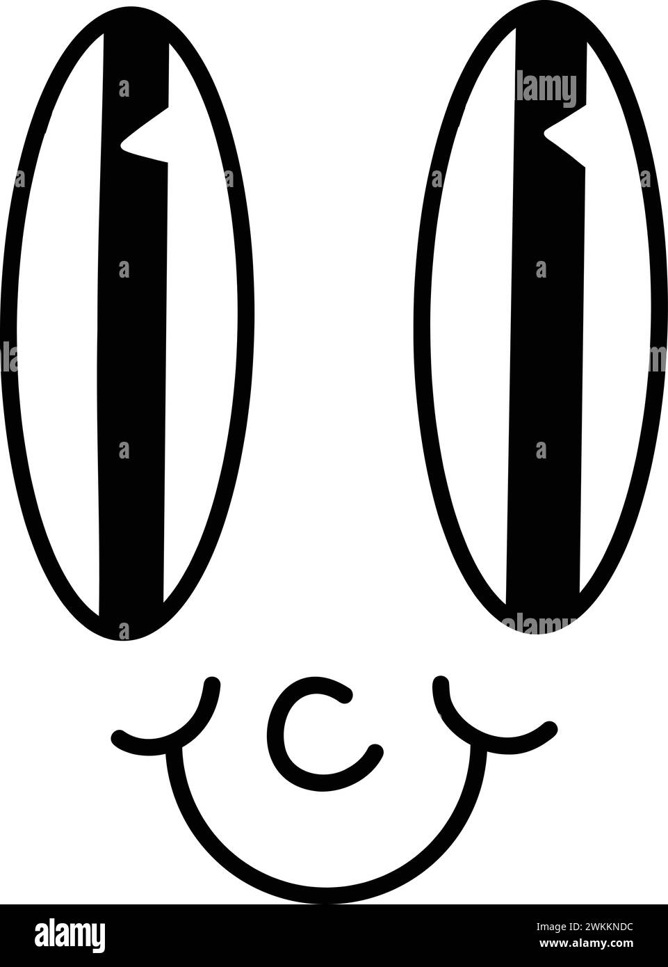 Retro 30s cartoon mascot character funny face. 50s, 60s old animation ...