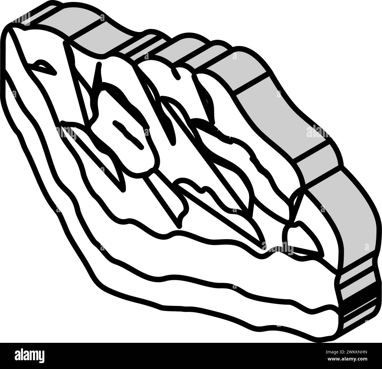 blueberry crumble food snack isometric icon vector illustration Stock ...