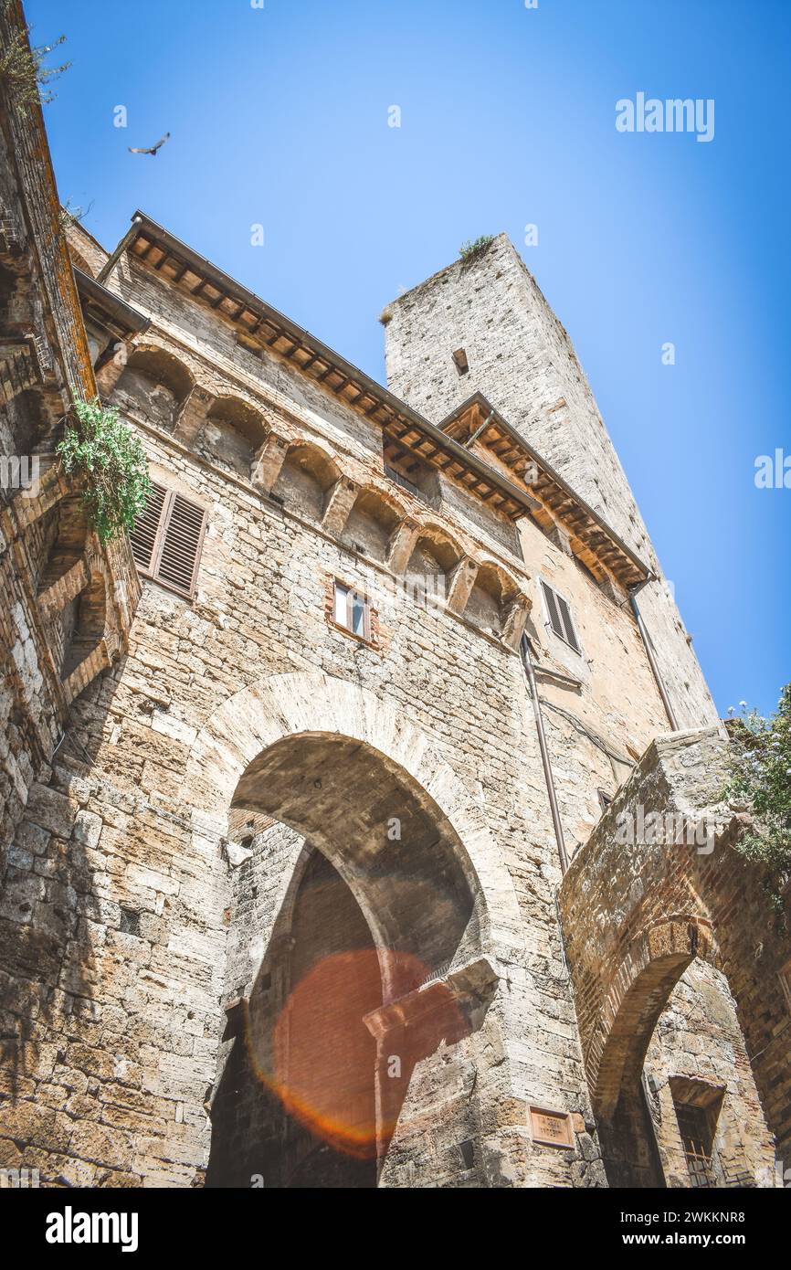 Tower Gate of San Gimignano Italy Stock Photo - Alamy