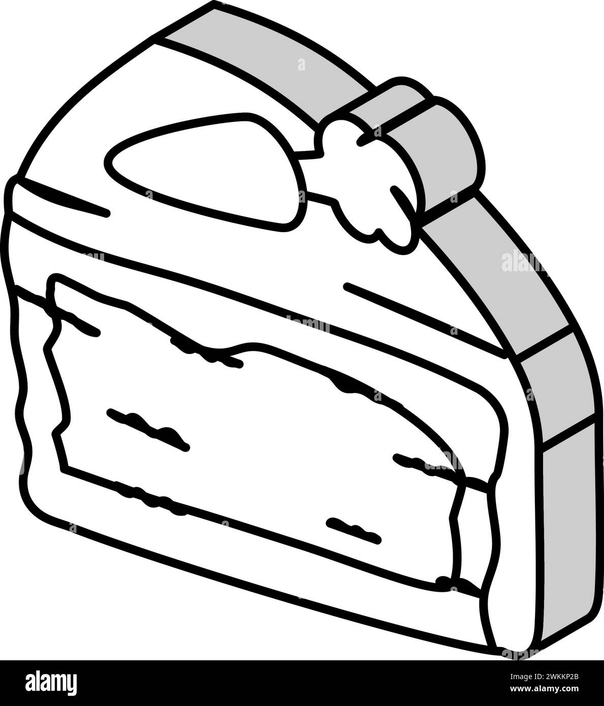 carrot cake slice food snack isometric icon vector illustration Stock ...