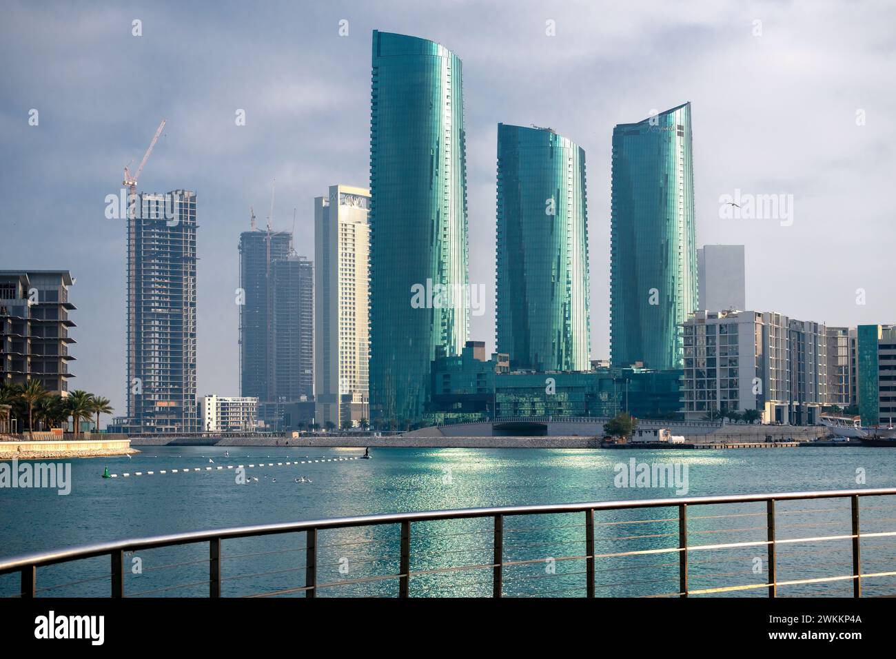 Bahrain Financial Harbor, Harbor Towers, Bahrain Skyline view sunset ...