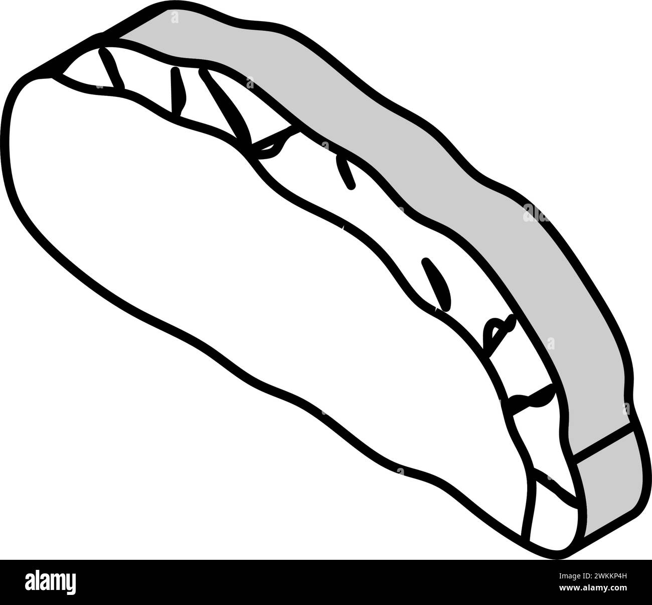 almond biscotti food snack isometric icon vector illustration Stock ...