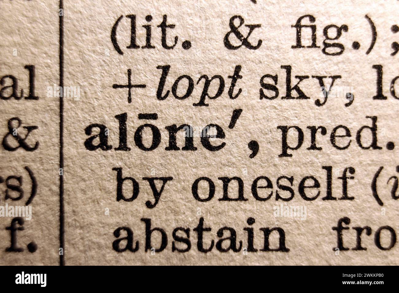 Dictionary definition depression hi-res stock photography and images ...