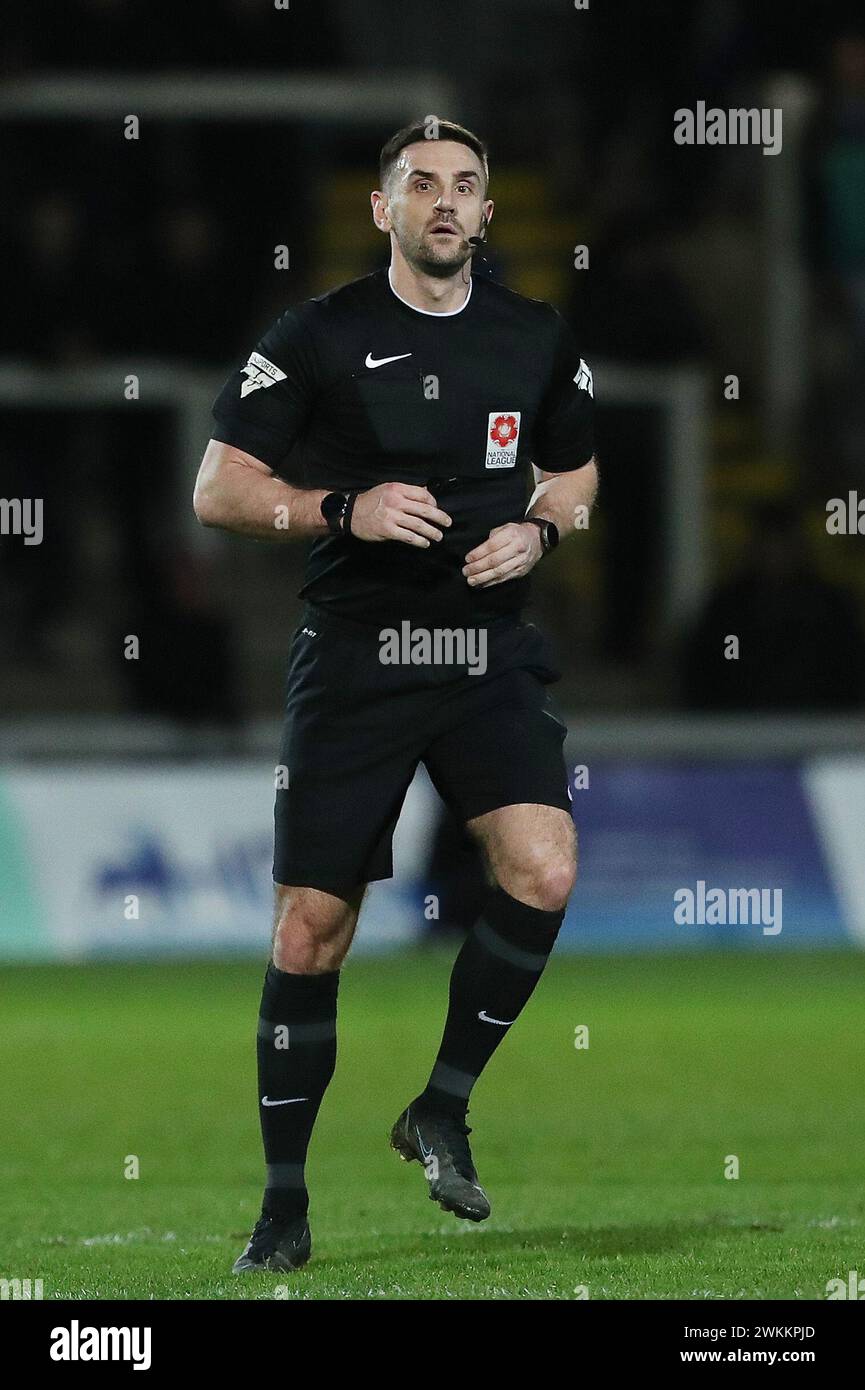 Match referee Aaron Jackson during the Vanarama National League match ...