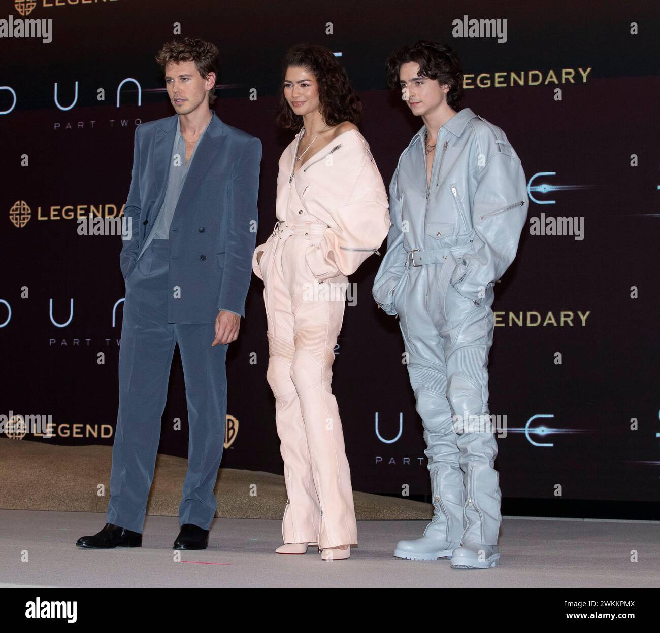 Seoul, South Korea. 21st Feb, 2024. (L to R) Actors Austin Butler ...
