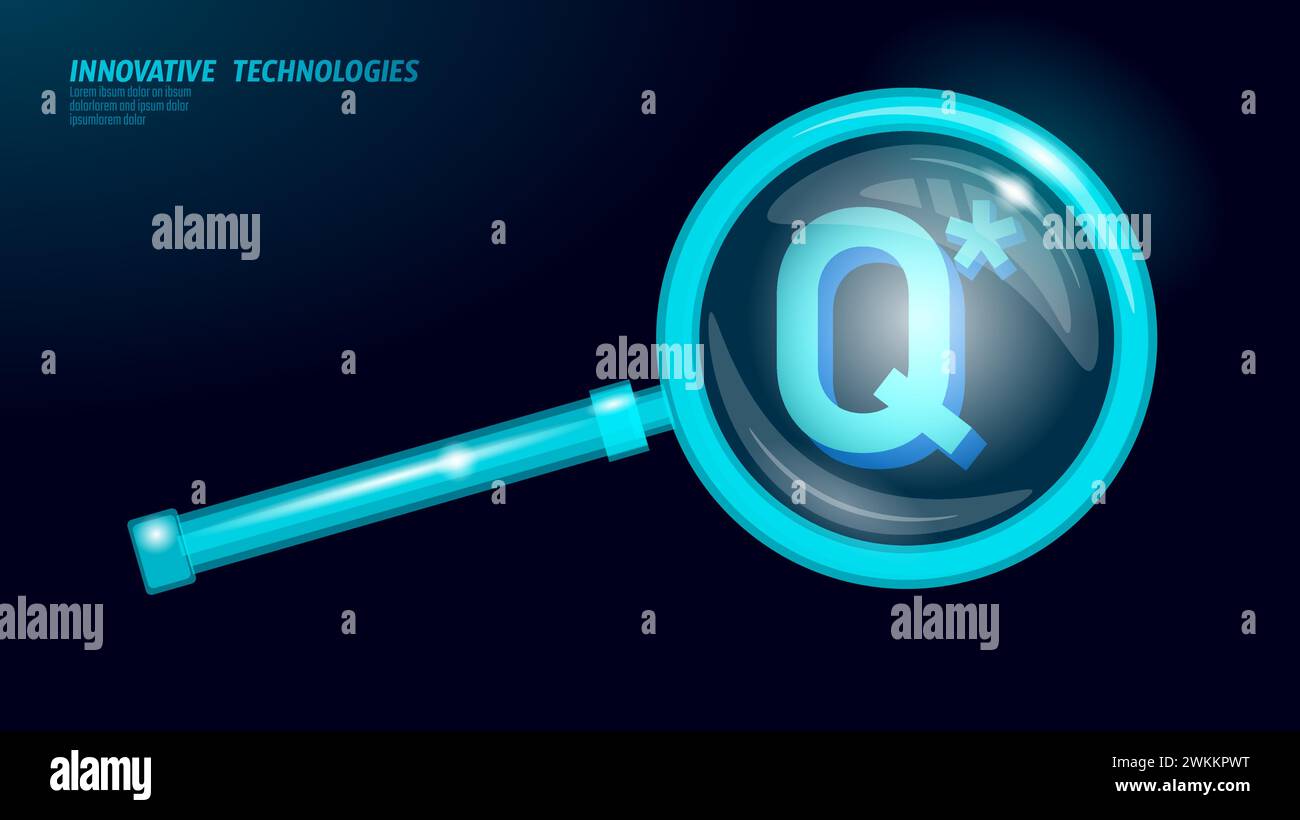 Artificial general intelligence project Q letter symbol. Minimalist ...