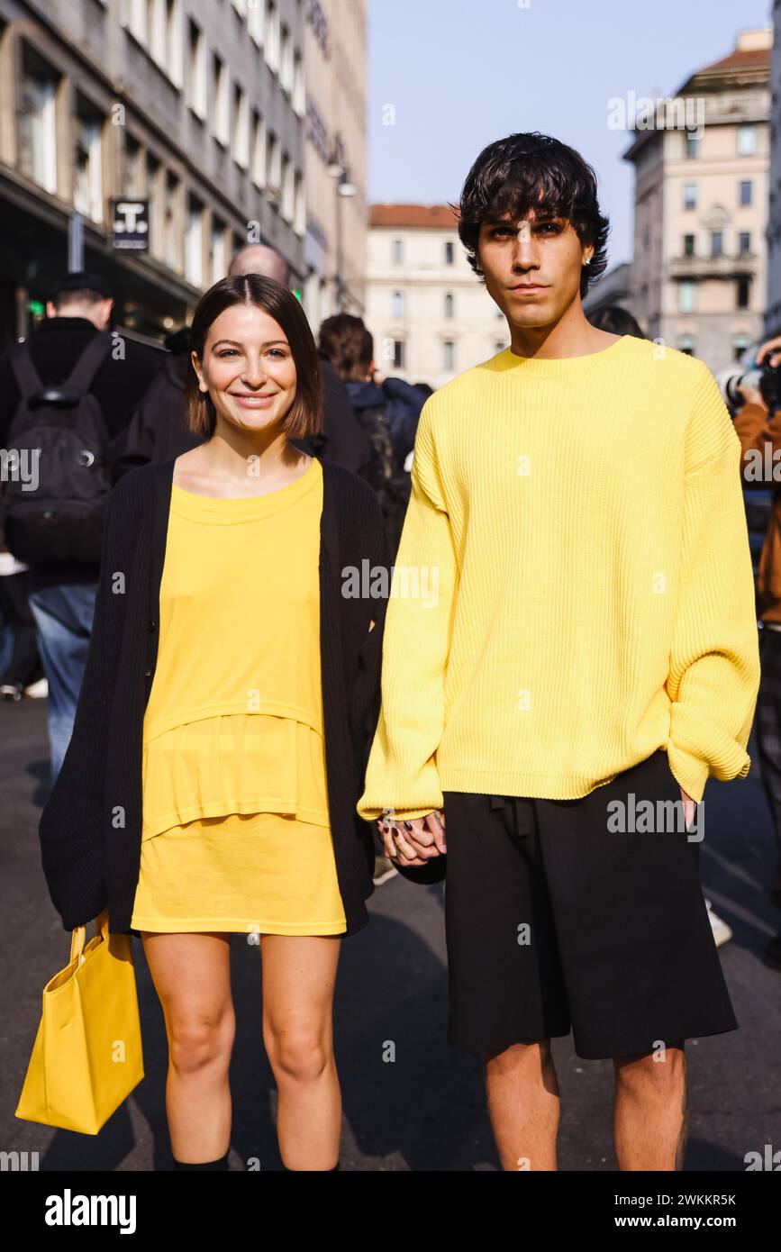 Milan, Italy. 21st Feb, 2024. Women's Fashion Autumn Winter 2024-2025 ...