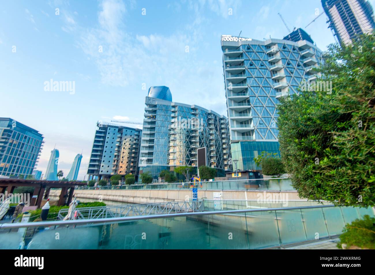 Bahrain Financial Harbor, Harbor Towers, Bahrain Skyline view sunset ...