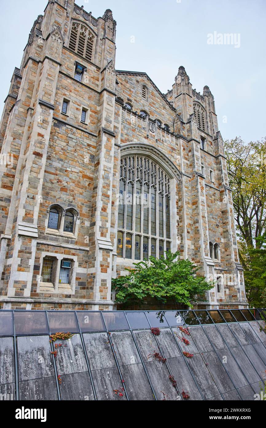 Gothic Architecture at University of Michigan, Upward Angle Stock Photo ...