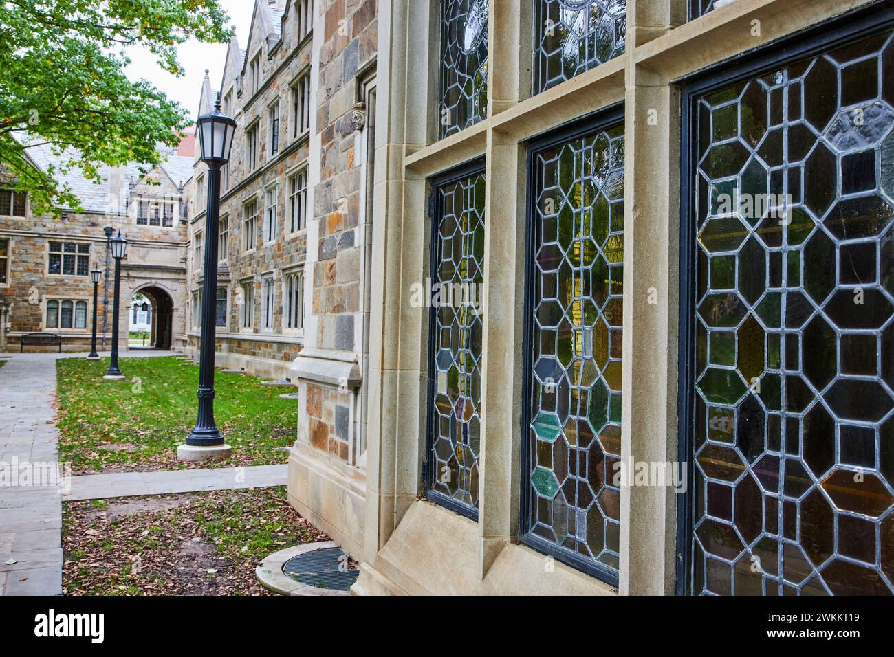 Historic University Building with Leaded Glass Windows - Campus View ...