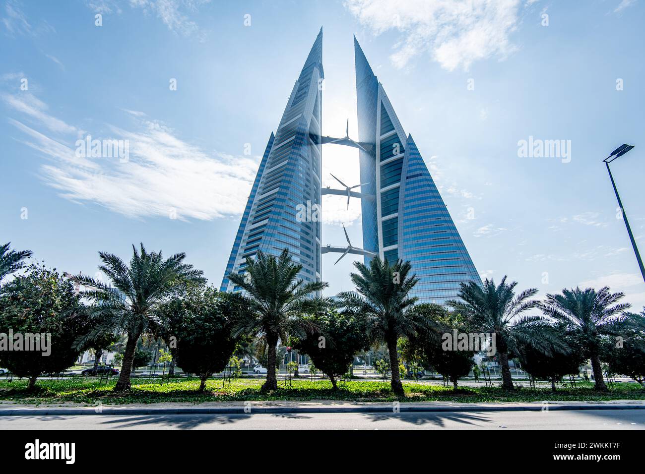 Bahrain Financial Harbor, Harbor Towers, Bahrain Skyline view sunset ...