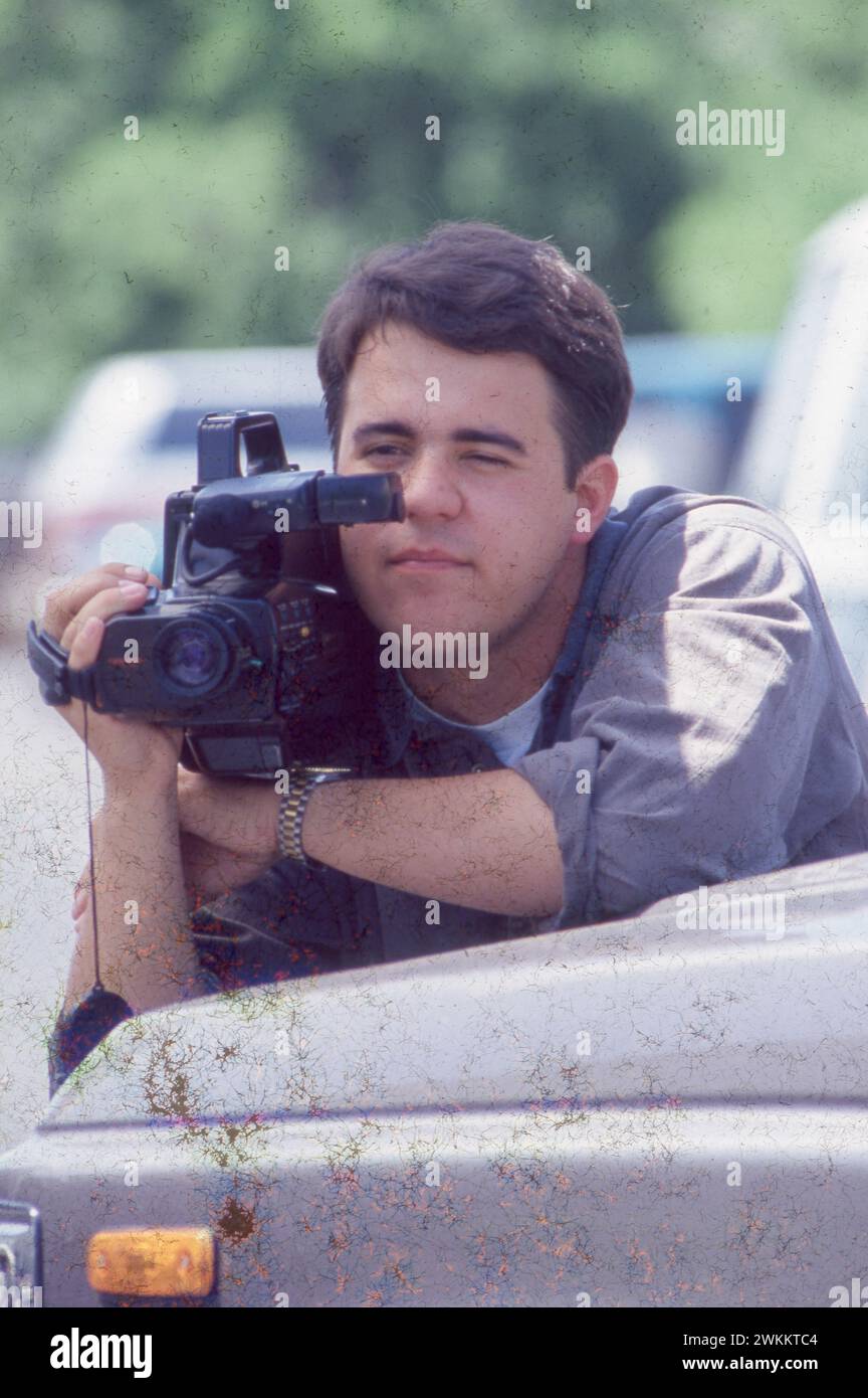 Austin Texas USA, 1995: Private investigator uses video camera for ...