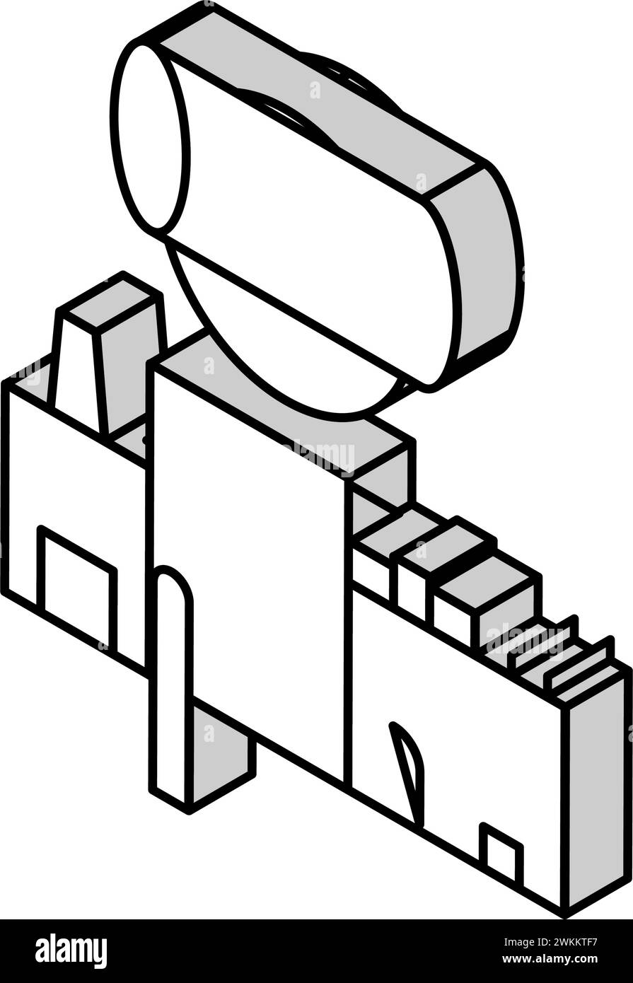 pulp mill paper isometric icon vector illustration Stock Vector Image ...