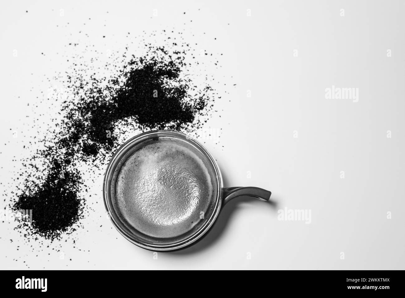 Spilled coffee Black and White Stock Photos & Images - Alamy