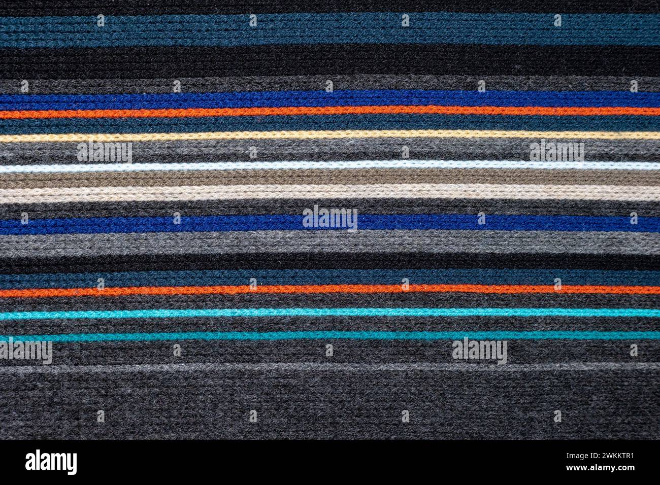Wool fabric knitted with horizontal lines in color version Stock Photo ...