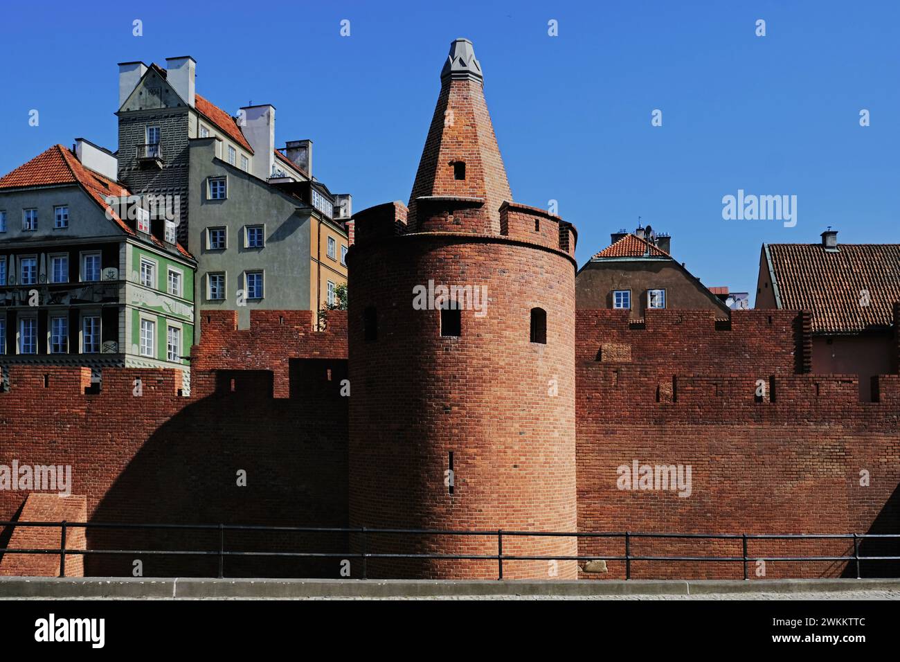 Warsaw city center with old wall hi-res stock photography and images ...