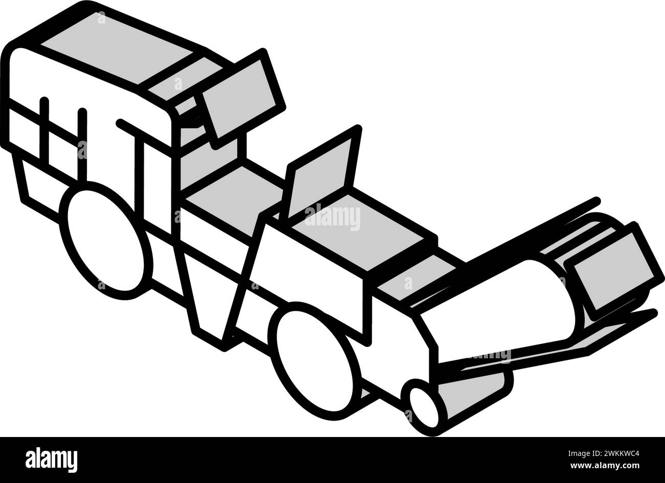 ditch digger civil engineer isometric icon vector illustration Stock ...