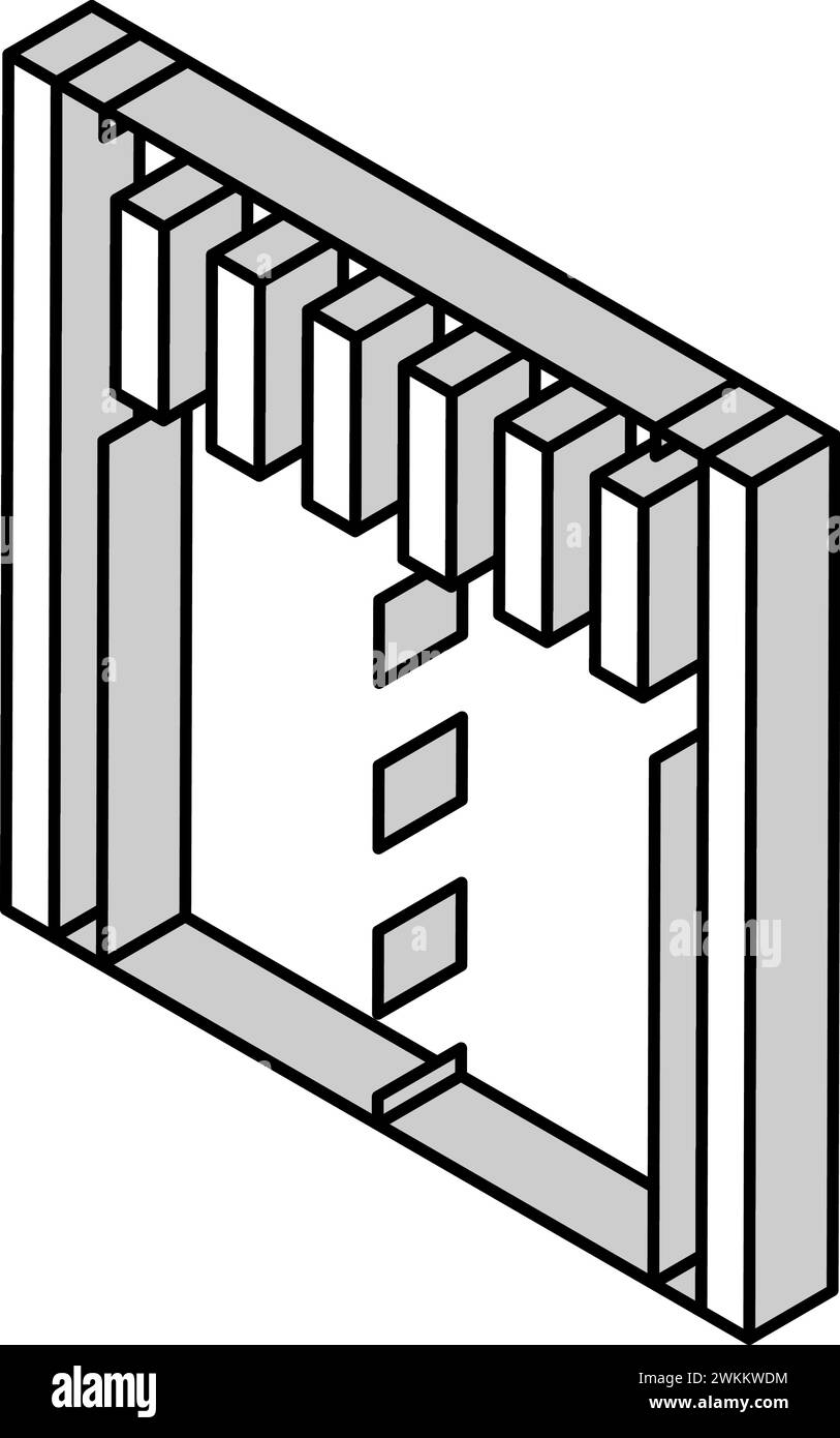 road marking civil engineer isometric icon vector illustration Stock ...