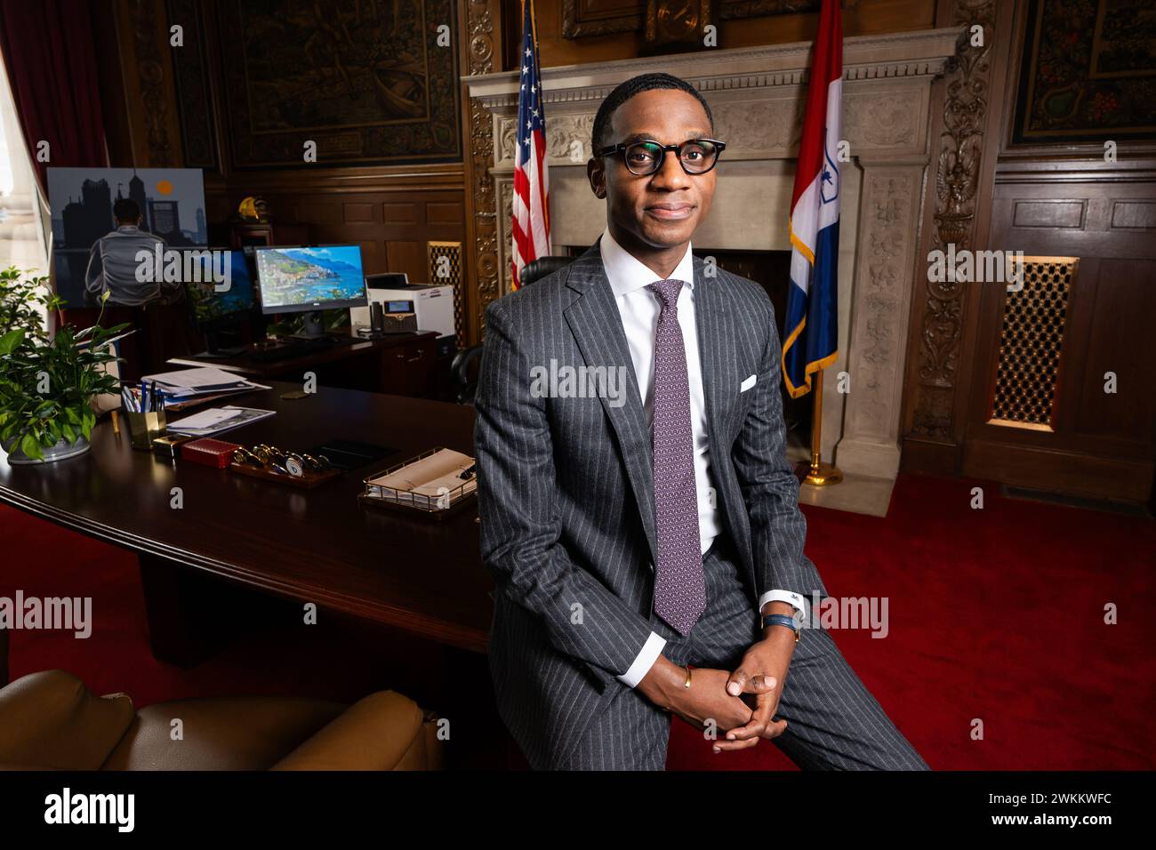 Portrait of Cleveland, Ohio mayor Justin Bibb Stock Photo - Alamy Portrait of Cleveland, Ohio mayor Justin Bibb Stock Photo - Alamy