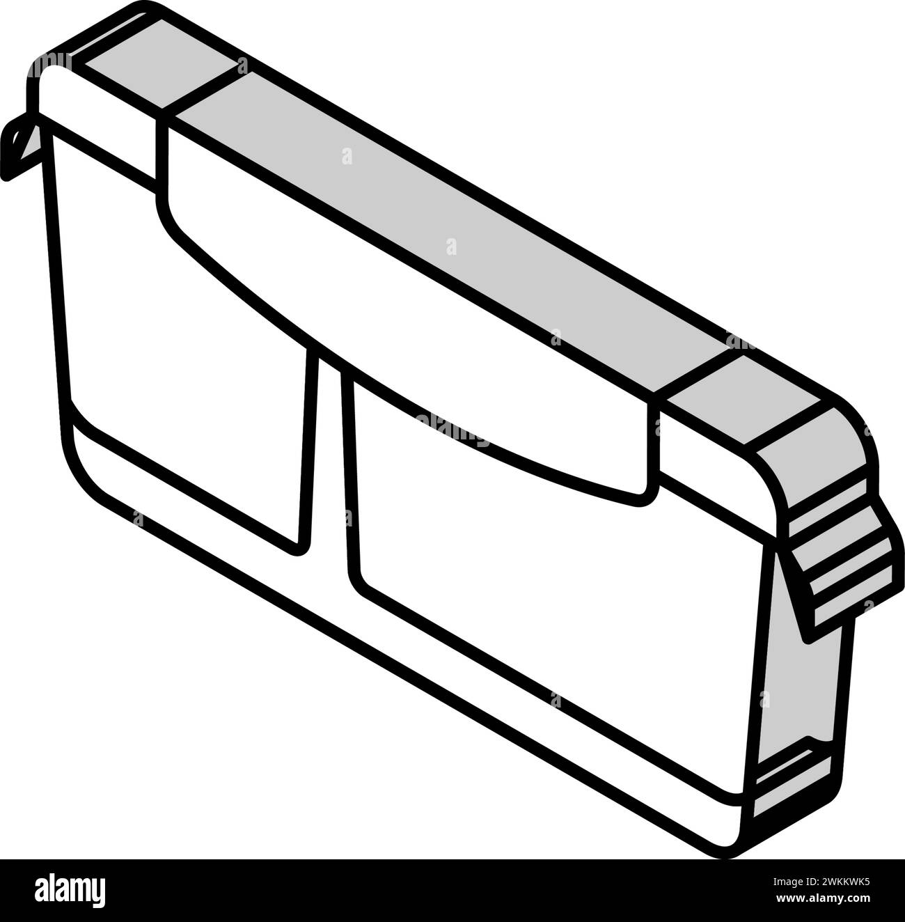 lunch box glass container isometric icon vector illustration Stock ...