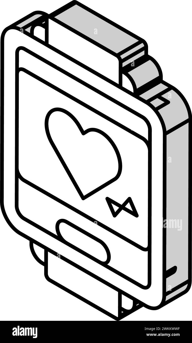 wearable medical device biomedical isometric icon vector illustration ...