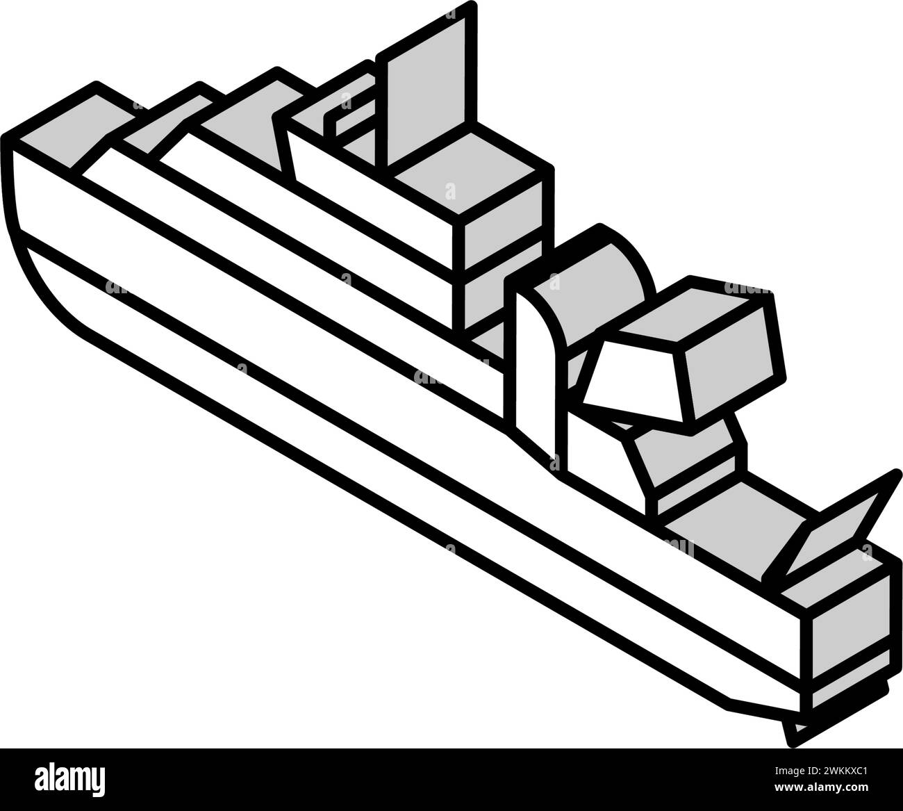 oceanographic research vessel isometric icon vector illustration Stock ...