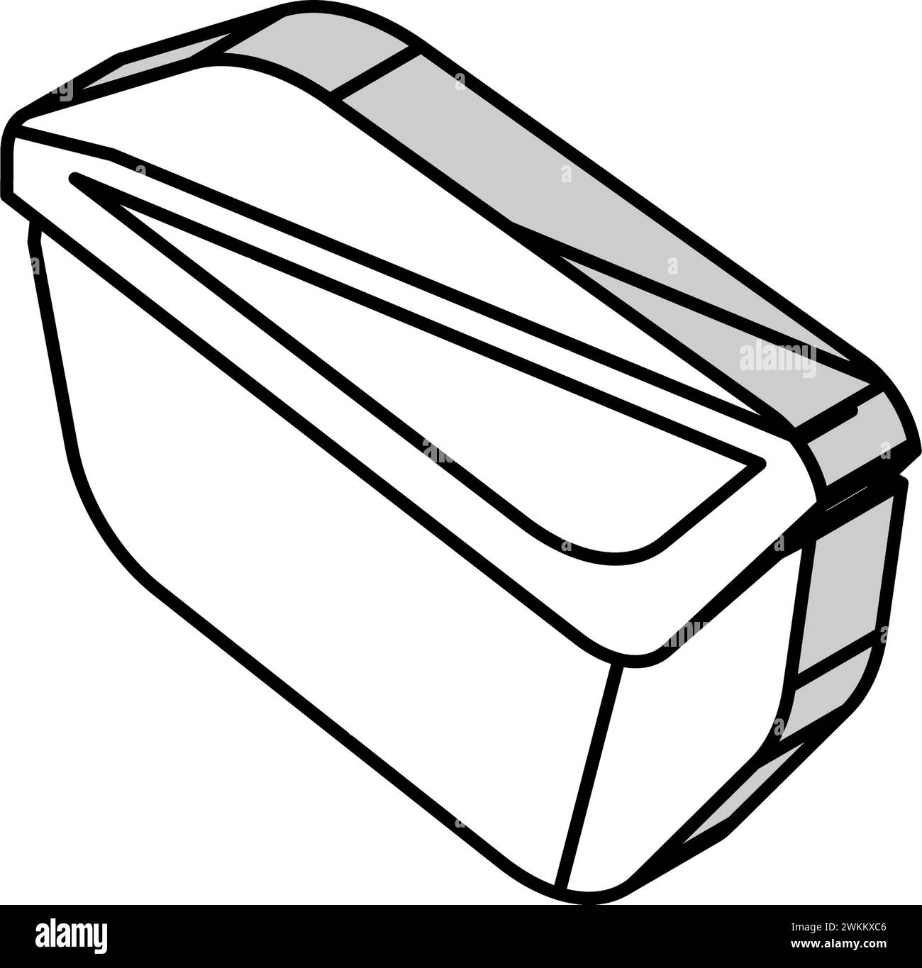 lunch box glass school isometric icon vector illustration Stock Vector ...