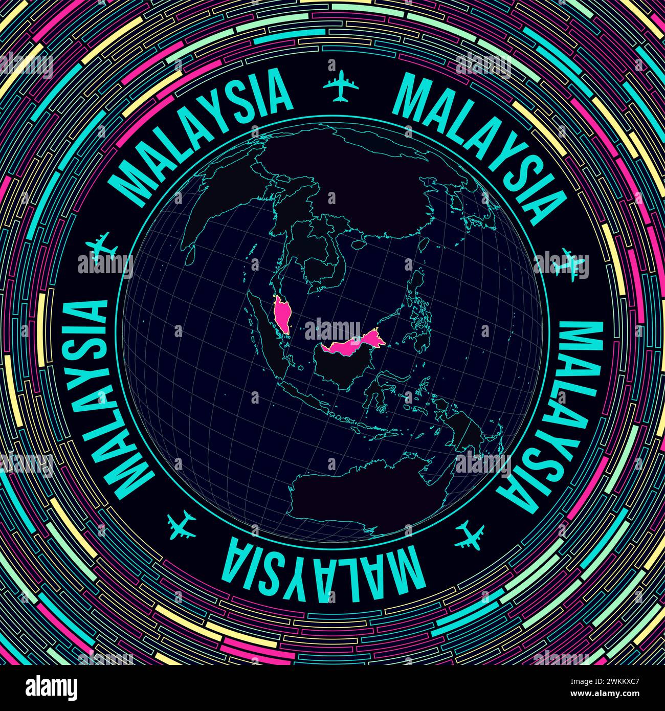 Malaysia night Stock Vector Images - Alamy